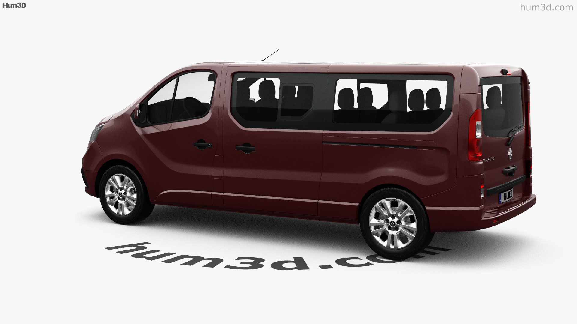 360 view of Renault Trafic Passenger Van L2H1 2024 3D model - 3DModels ...