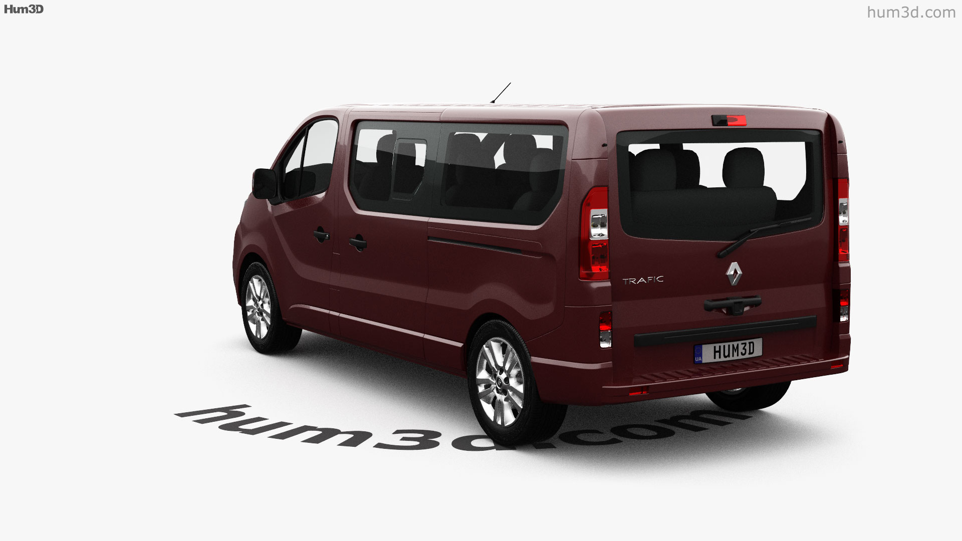 360 view of Renault Trafic Passenger Van L2H1 2024 3D model - 3DModels ...