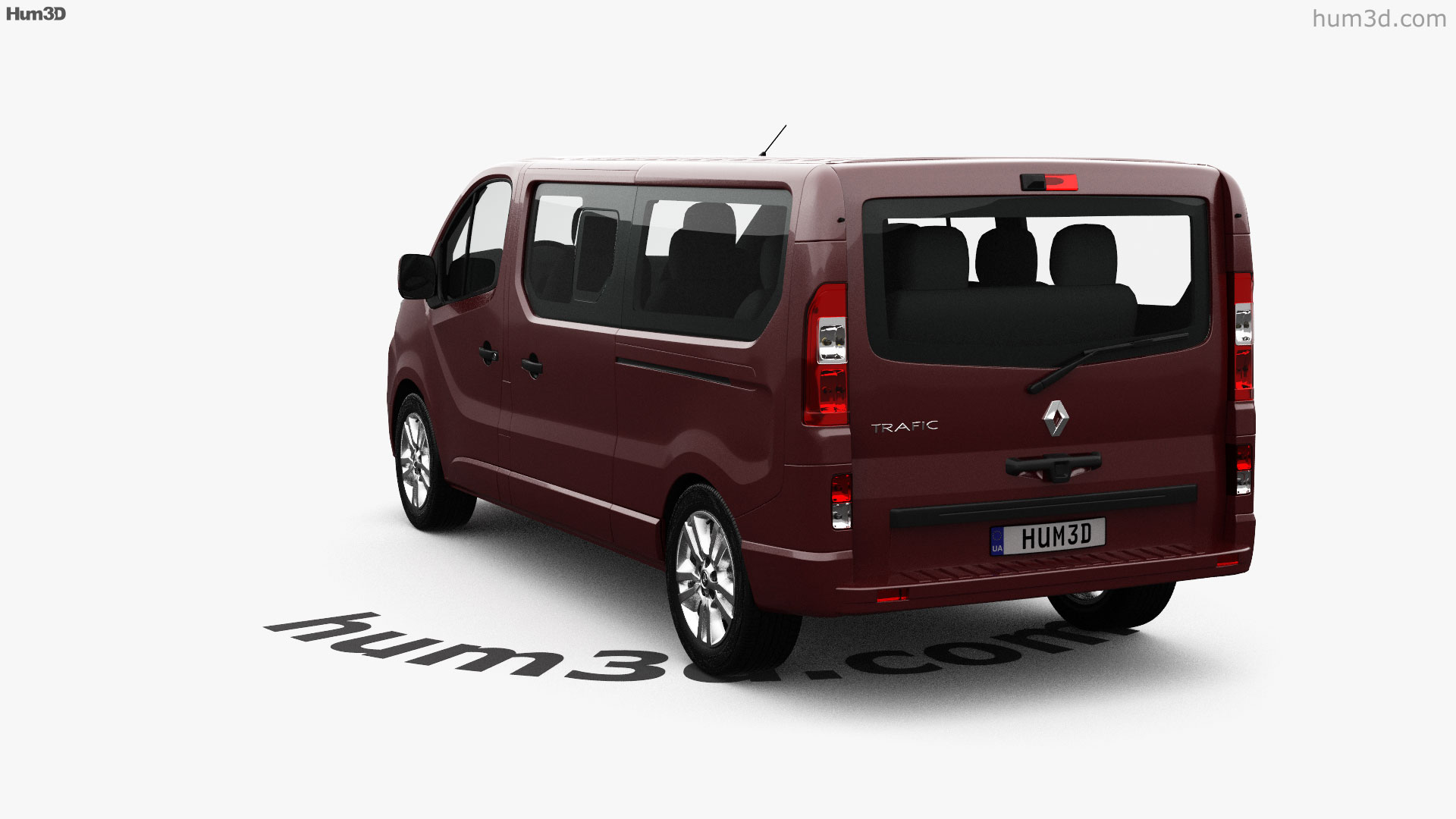 360 view of Renault Trafic Passenger Van L2H1 2024 3D model - 3DModels ...