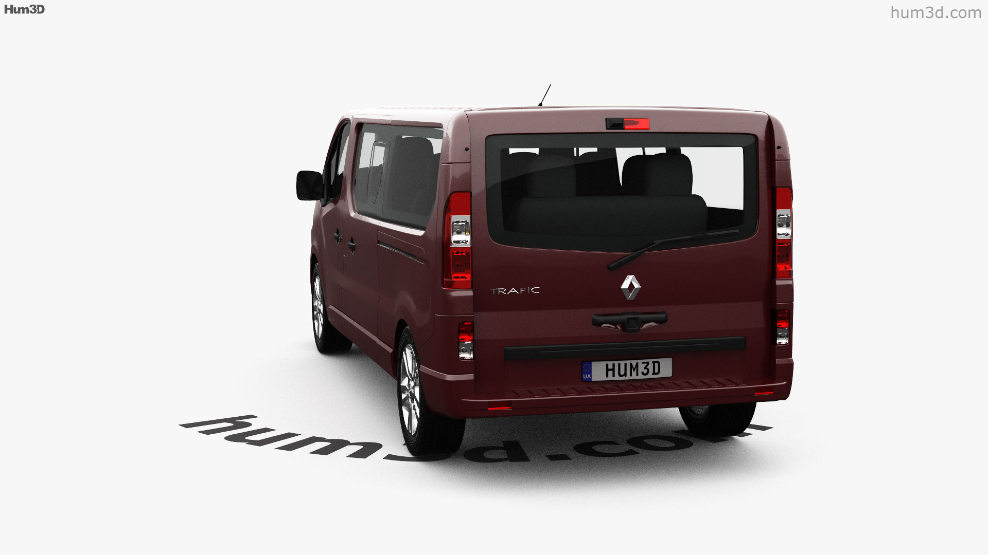 360 view of Renault Trafic Passenger Van L2H1 2024 3D model - 3DModels ...