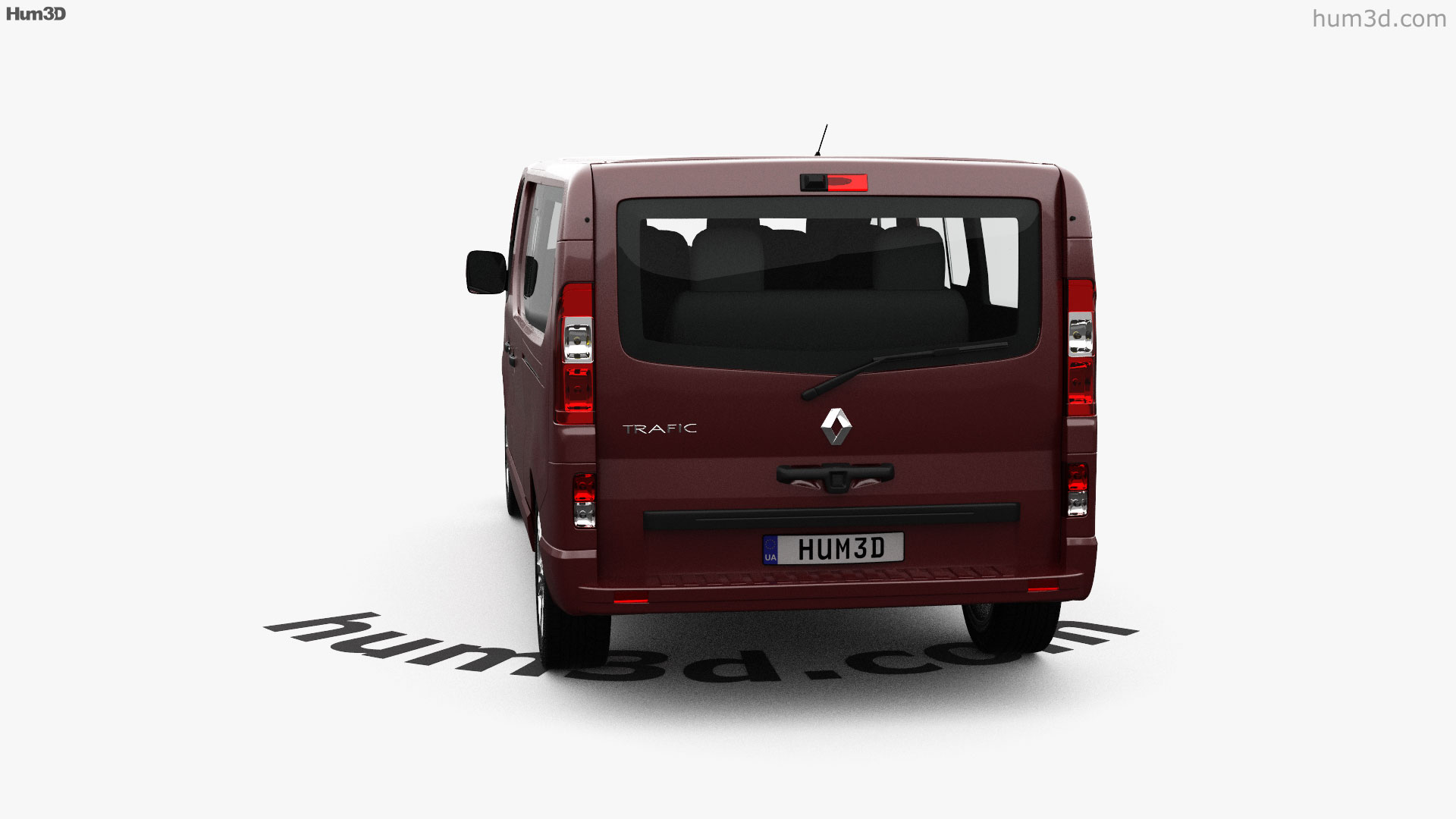 360 view of Renault Trafic Passenger Van L2H1 2024 3D model - 3DModels ...