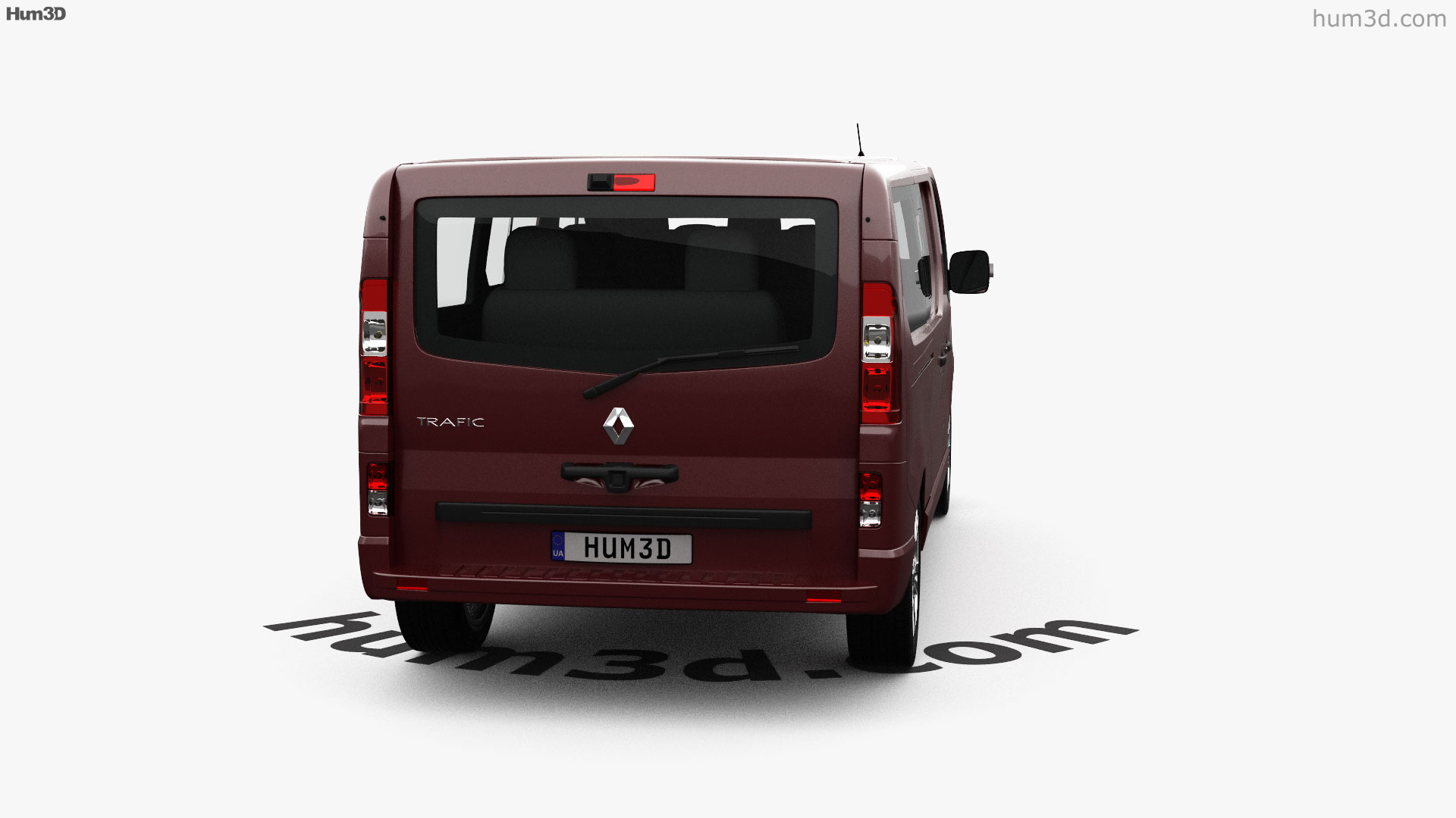 360 view of Renault Trafic Passenger Van L2H1 2024 3D model - 3DModels ...