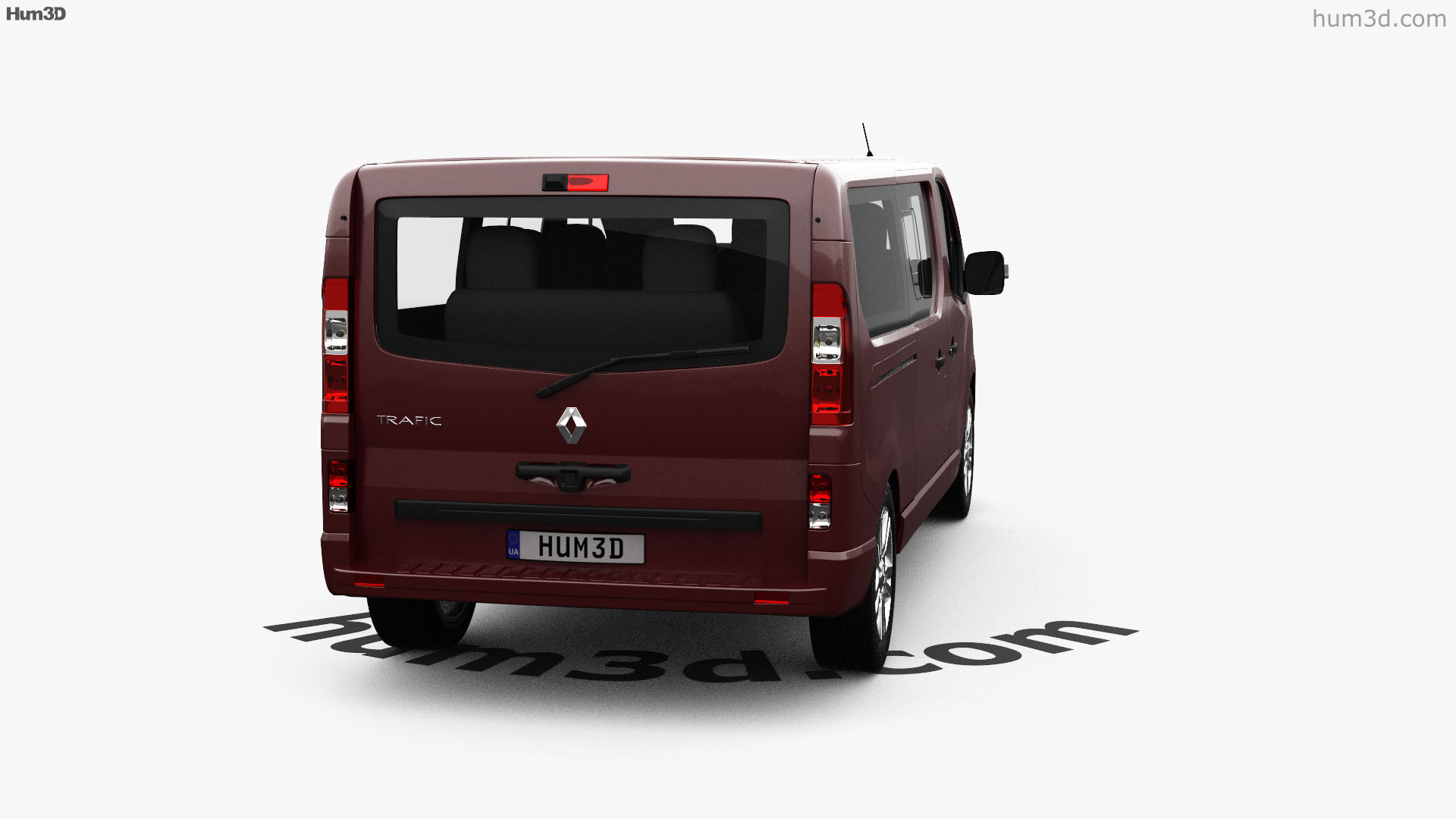 360 view of Renault Trafic Passenger Van L2H1 2024 3D model - 3DModels ...