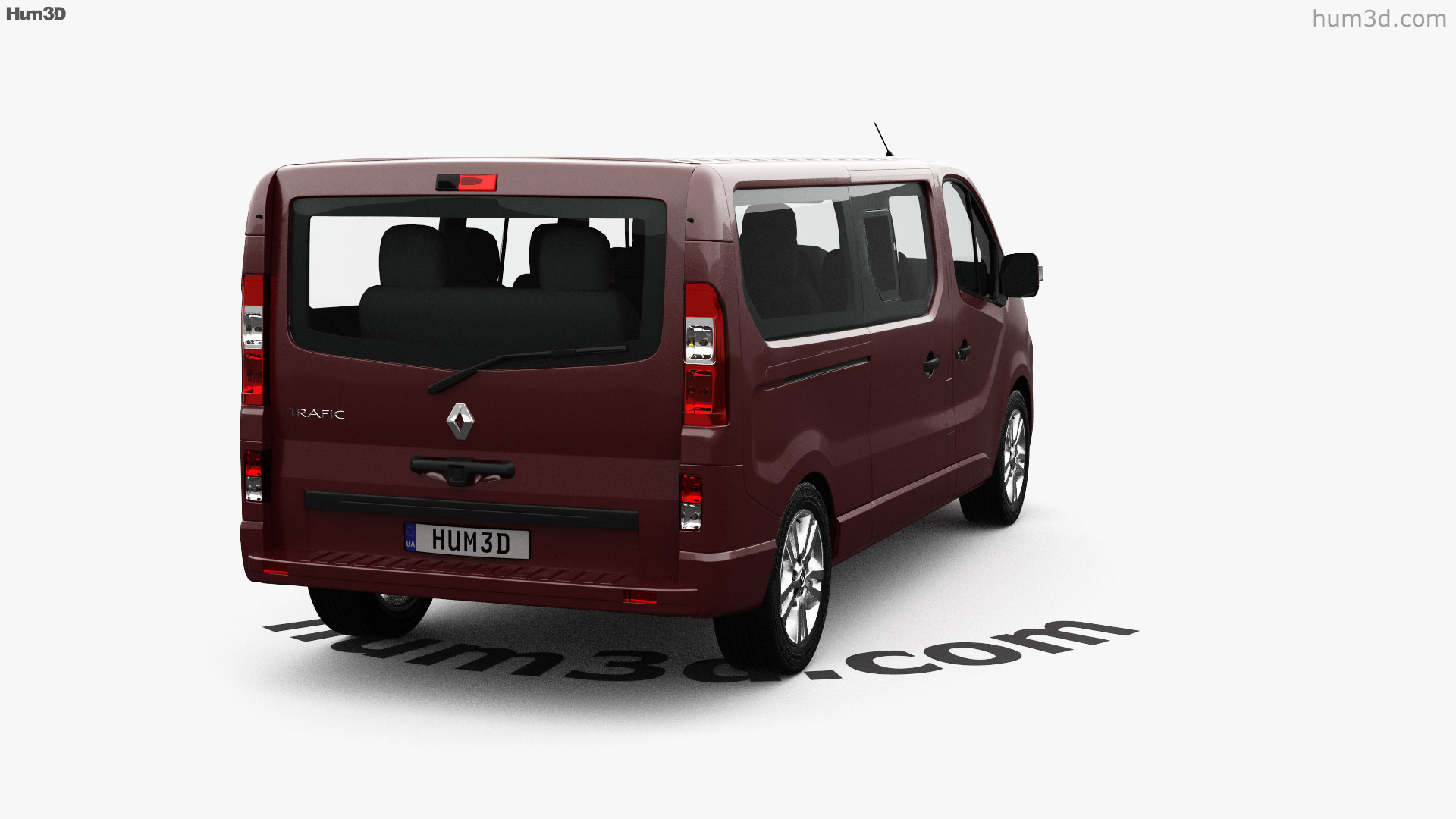 360 view of Renault Trafic Passenger Van L2H1 2024 3D model - 3DModels ...