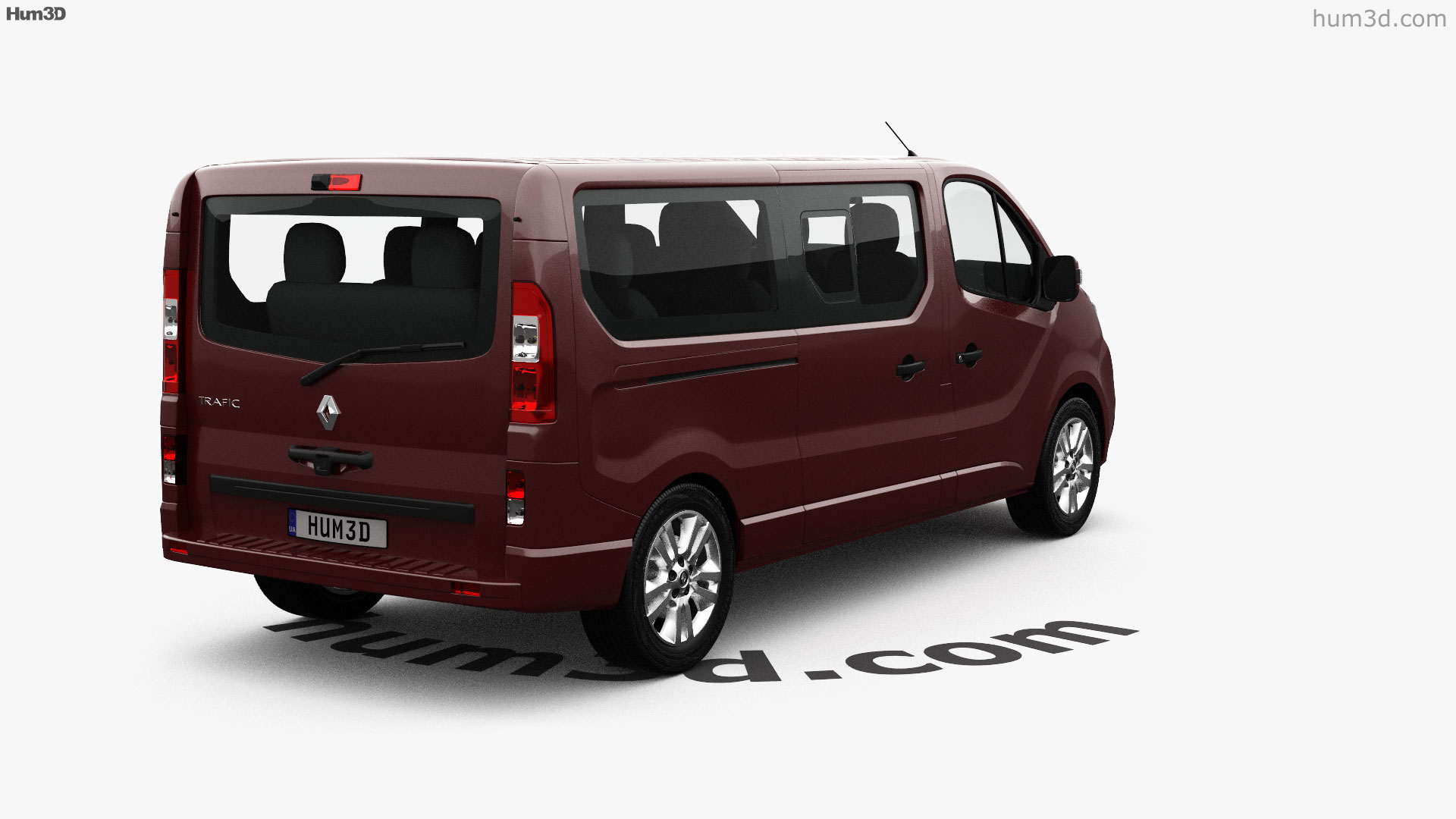 360 view of Renault Trafic Passenger Van L2H1 2024 3D model - 3DModels ...