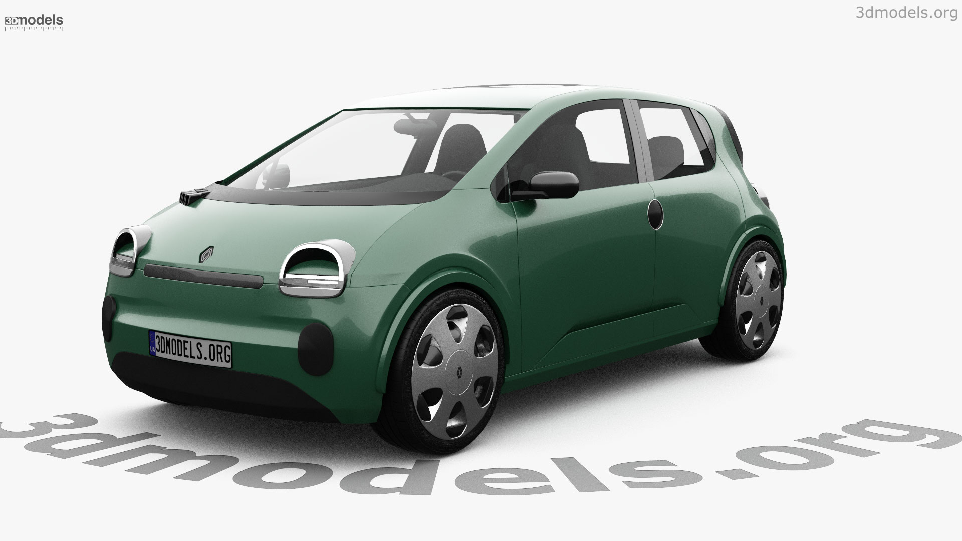360 view of Renault Twingo E Tech 2025 3D model - 3DModels store