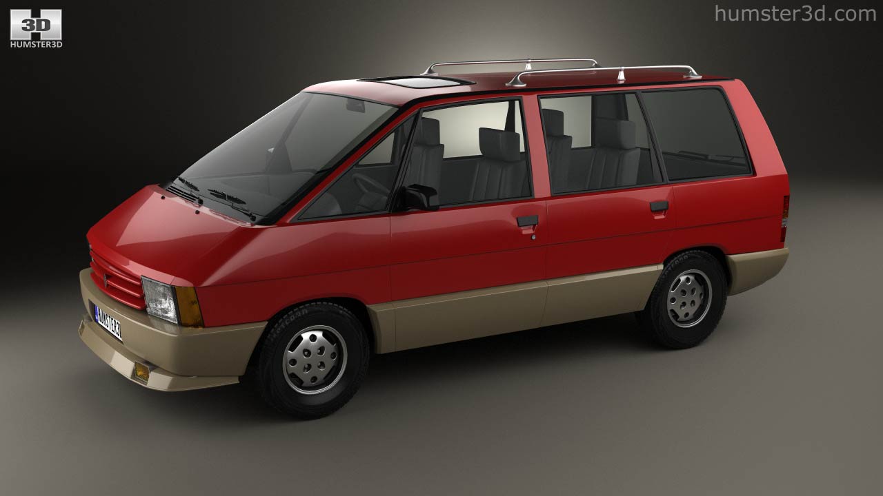 360 view of Renault Espace 1991 3D model - 3DModels store