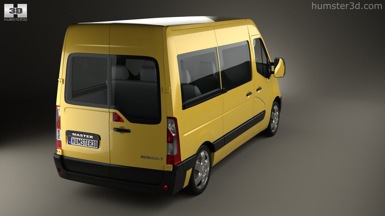 360 view of Renault Master Passenger Van 2014 3D model - 3DModels store