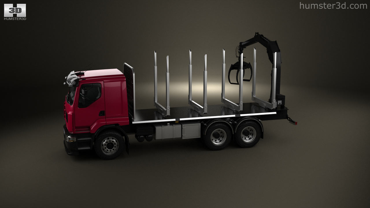 360 view of Renault Premium Lander Logging Truck 2014 3D model ...