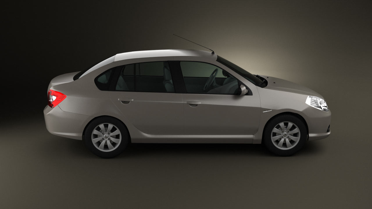 360 view of Renault Symbol 2011 3D model - 3DModels store