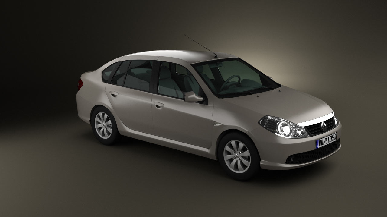 360 view of Renault Symbol 2011 3D model - 3DModels store