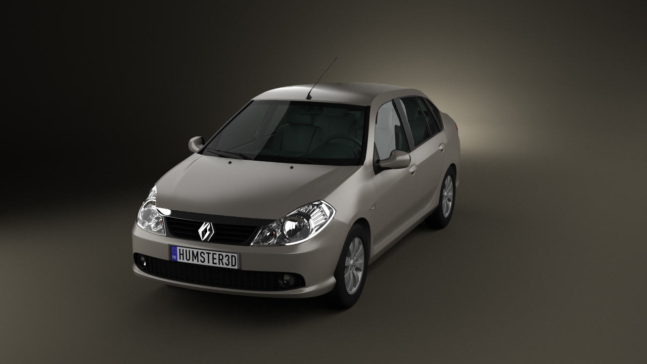 360 view of Renault Symbol 2011 3D model - 3DModels store