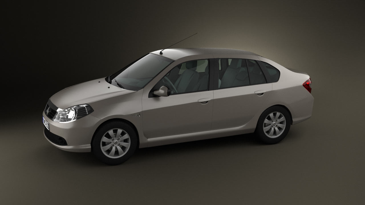 360 view of Renault Symbol 2011 3D model - 3DModels store