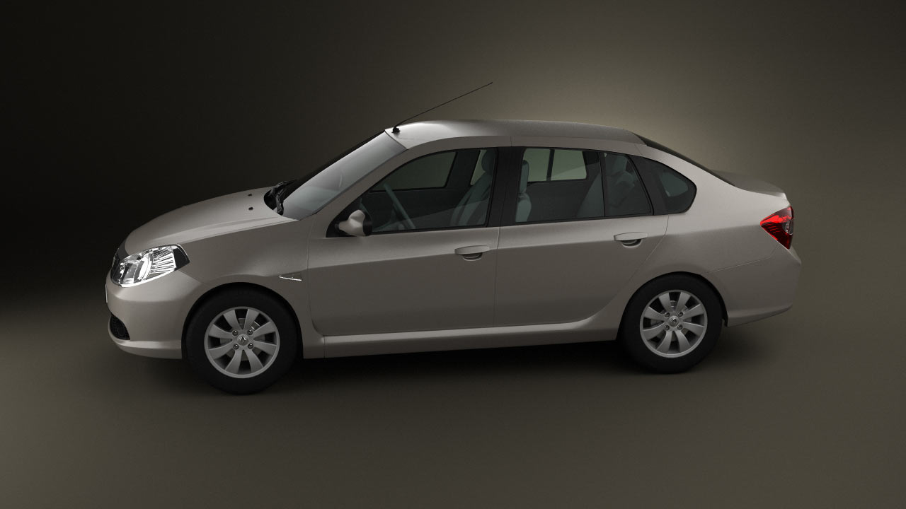 360 view of Renault Symbol 2011 3D model - 3DModels store