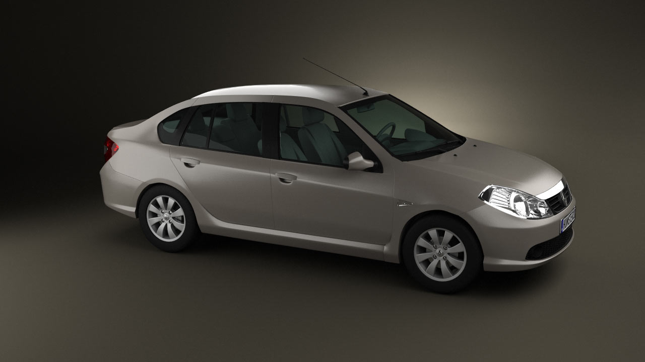 360 view of Renault Symbol 2011 3D model - 3DModels store