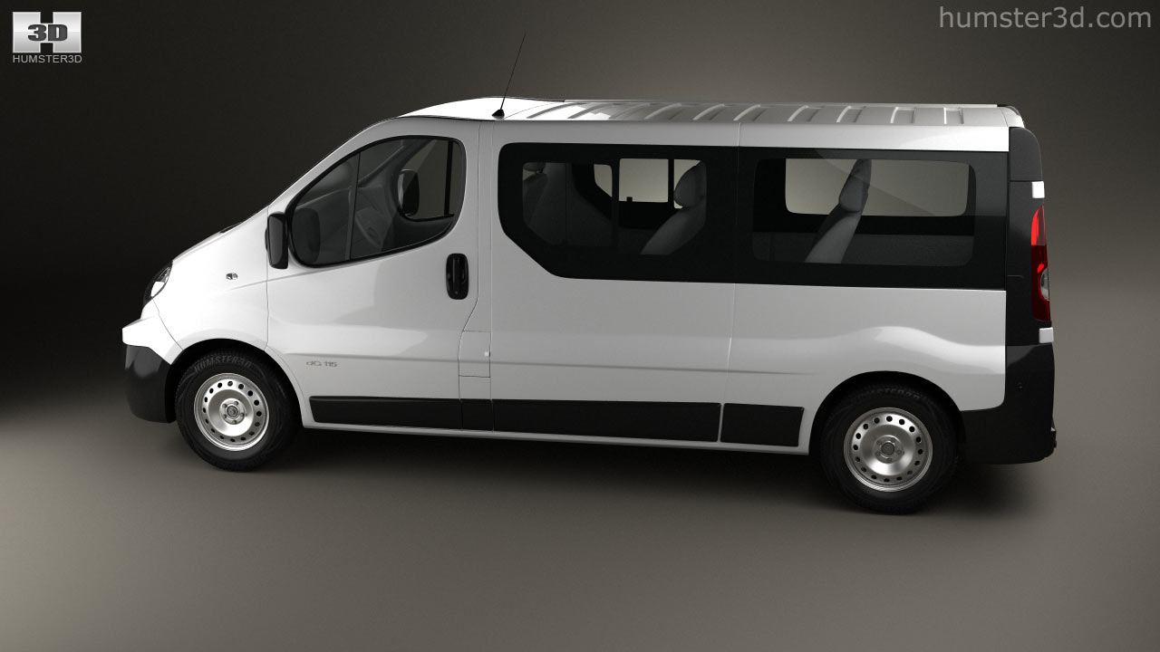 360 view of Renault Trafic Passenger Van LWB 2014 3D model - 3DModels store