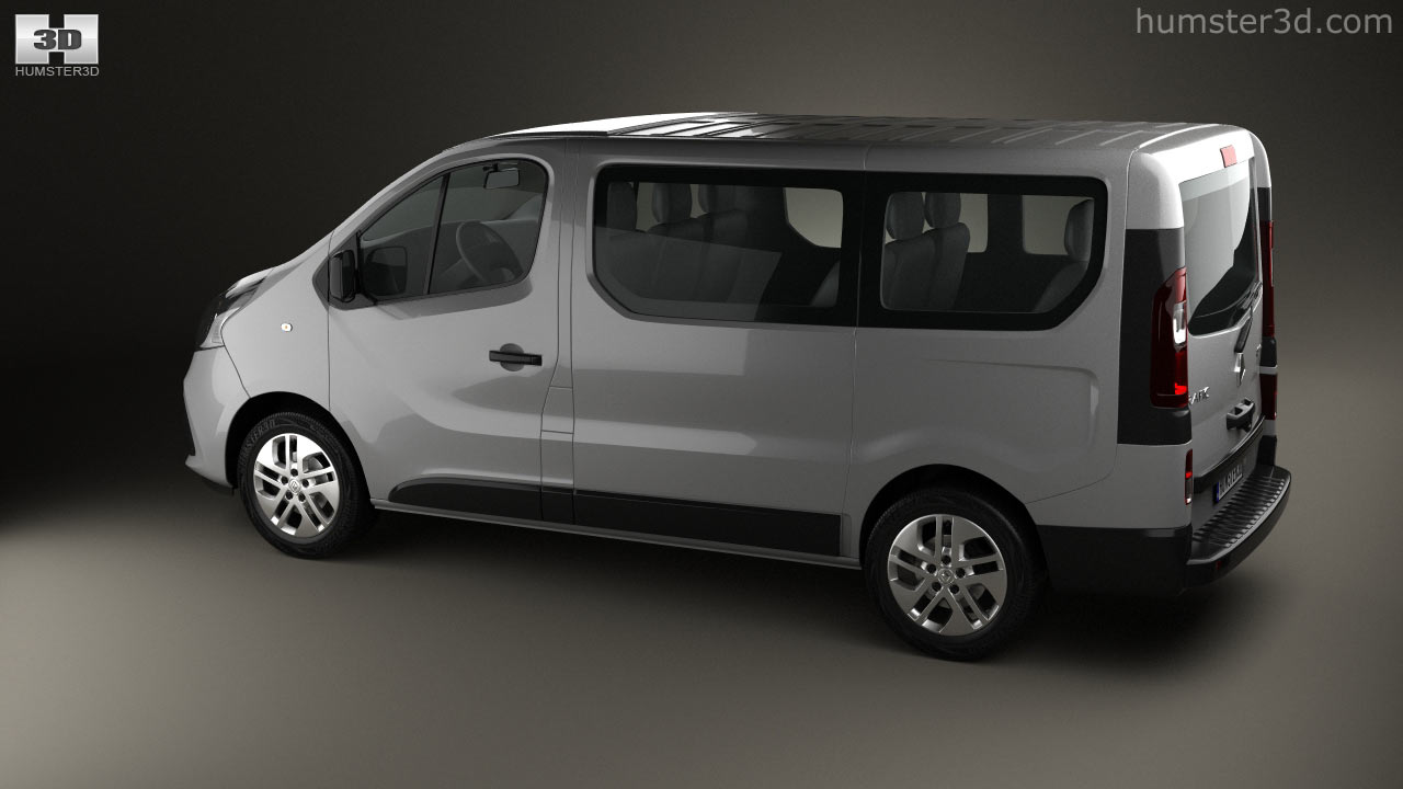 360 view of Renault Trafic Passenger Van 2017 3D model - 3DModels store