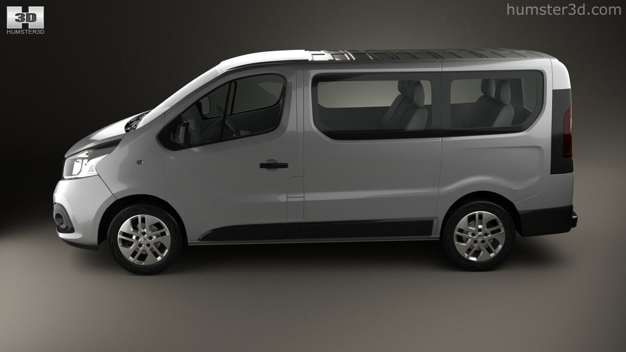 360 view of Renault Trafic Passenger Van 2017 3D model - 3DModels store