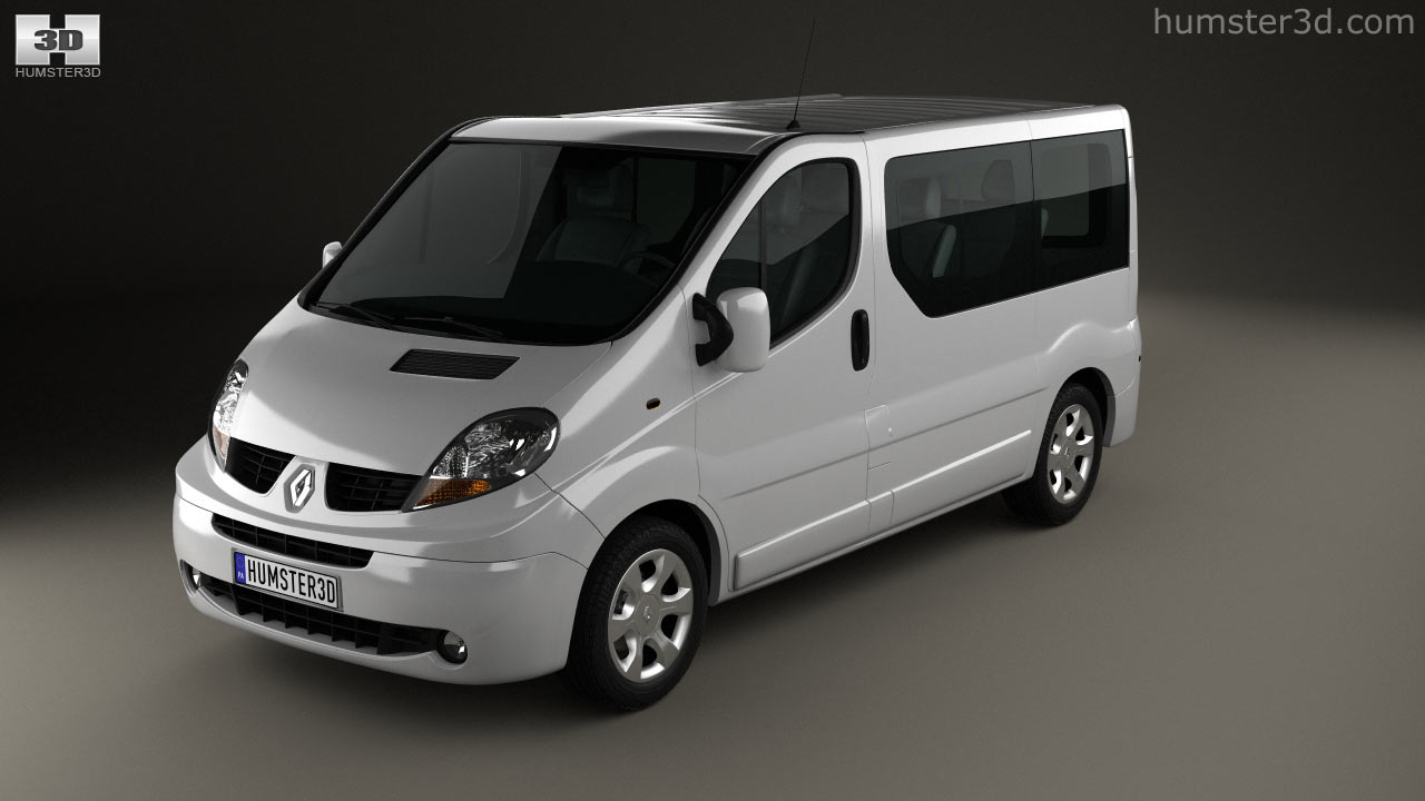360 view of Renault Trafic Passenger SWB SR 2014 3D model - 3DModels store