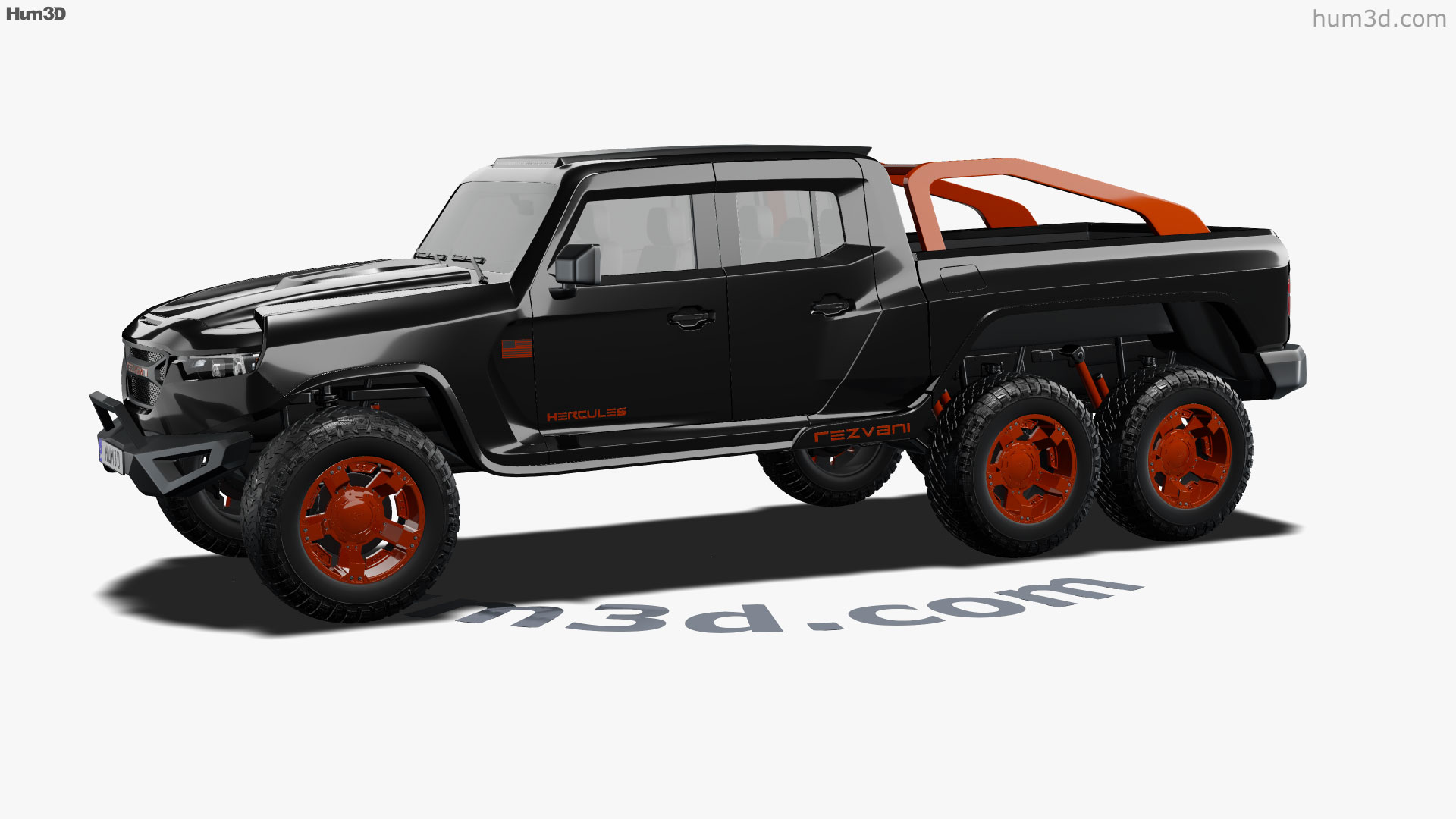 360 view of Rezvani Motors Hercules 6x6 2024 3D model - 3DModels store