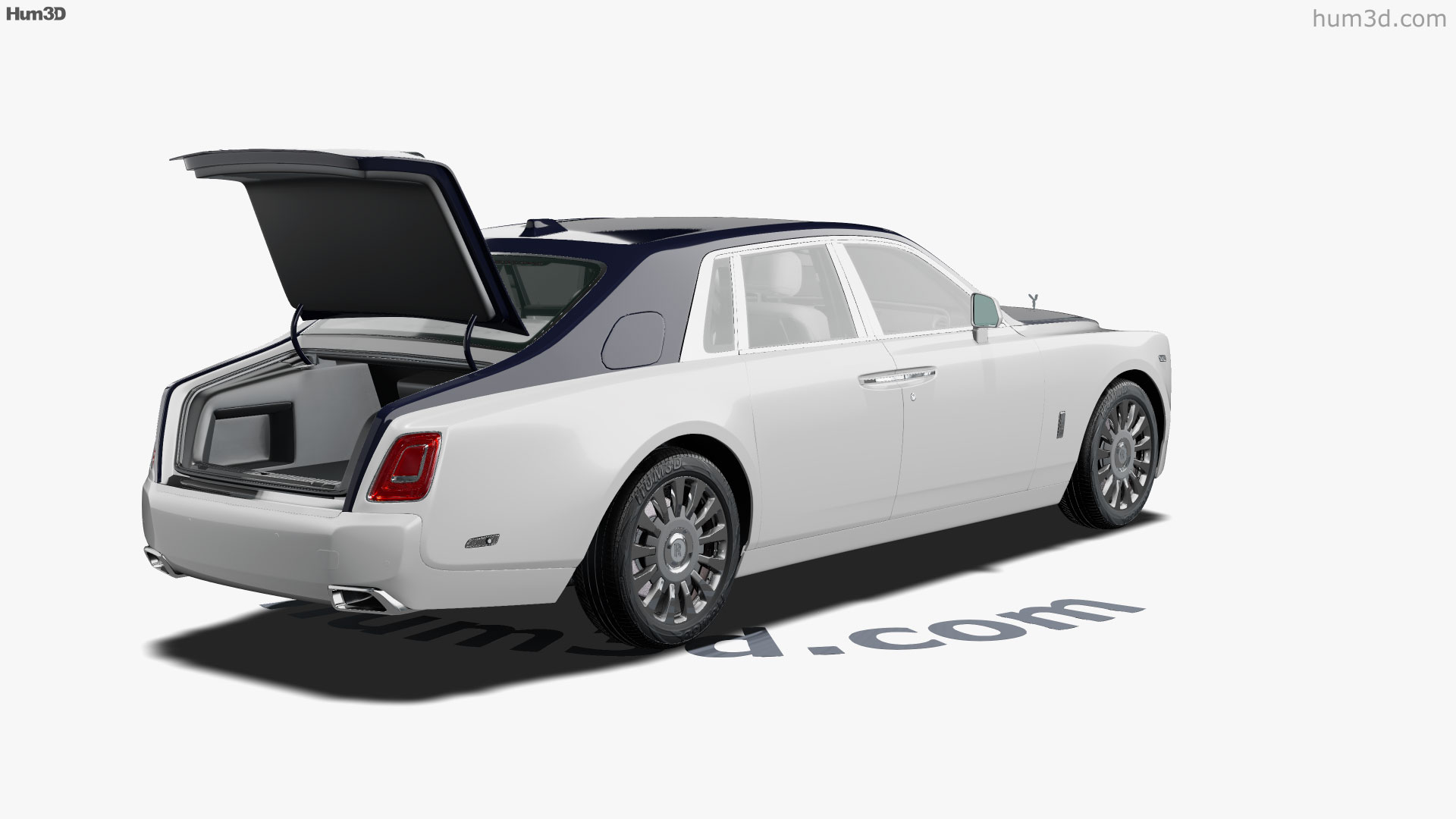 360 view of Rolls-Royce Phantom with HQ interior 2018 3D model ...