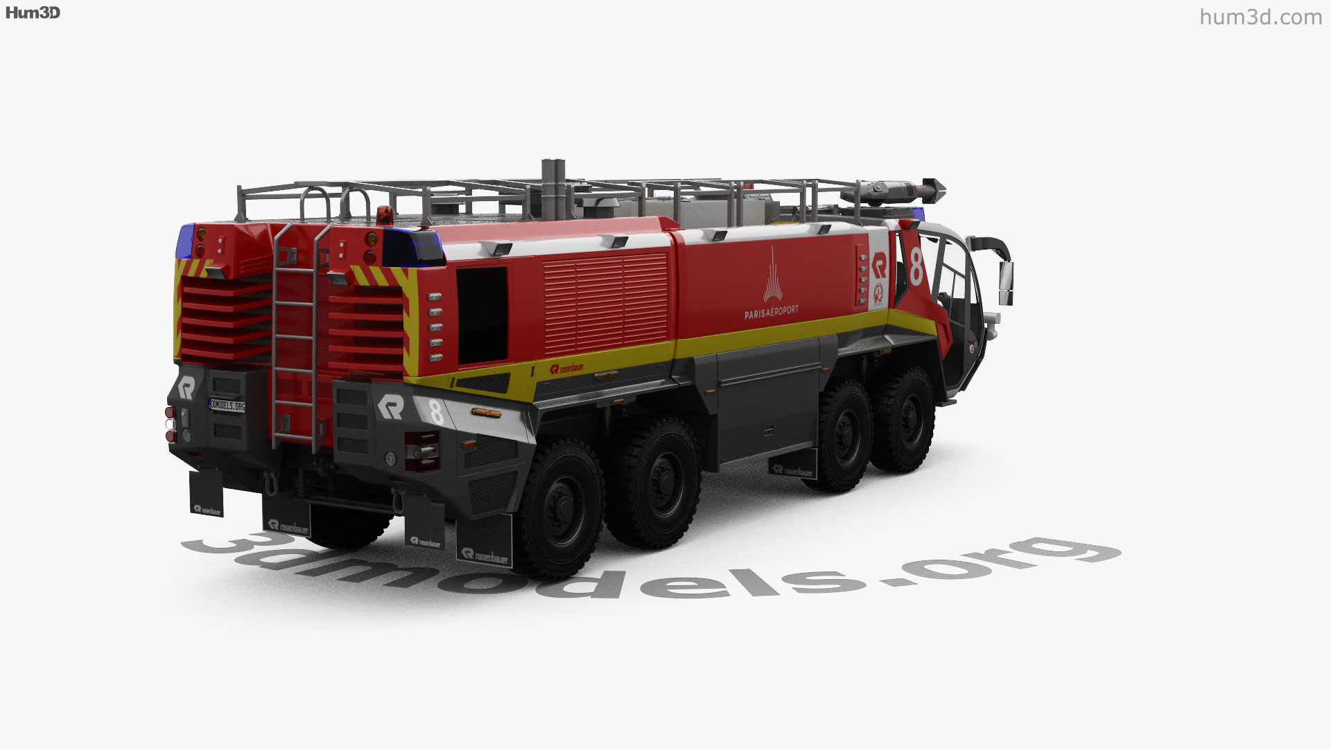 360 view of Rosenbauer Panther 8x8 Fire Truck 2024 3D model - 3DModels ...