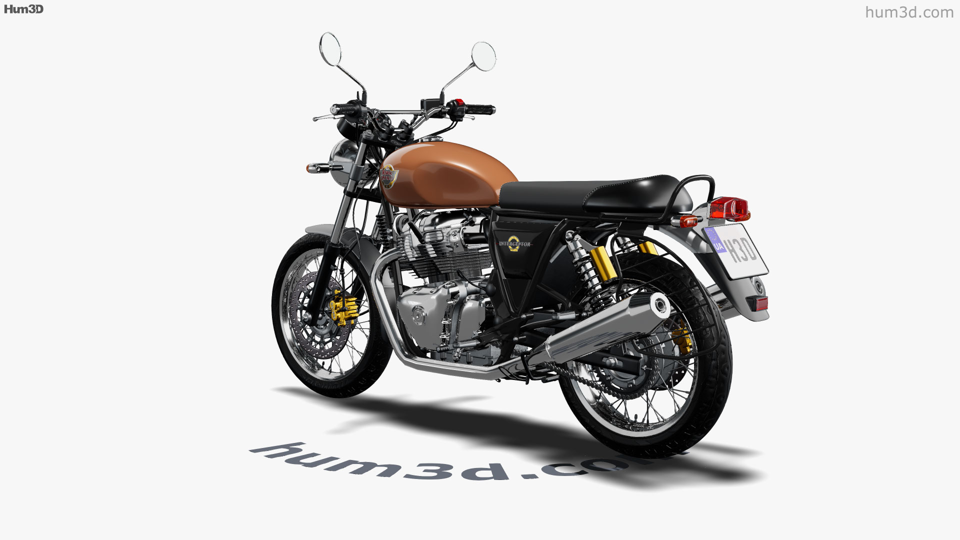 360 view of Royal Enfield Interceptor 650 2020 3D model - 3DModels store