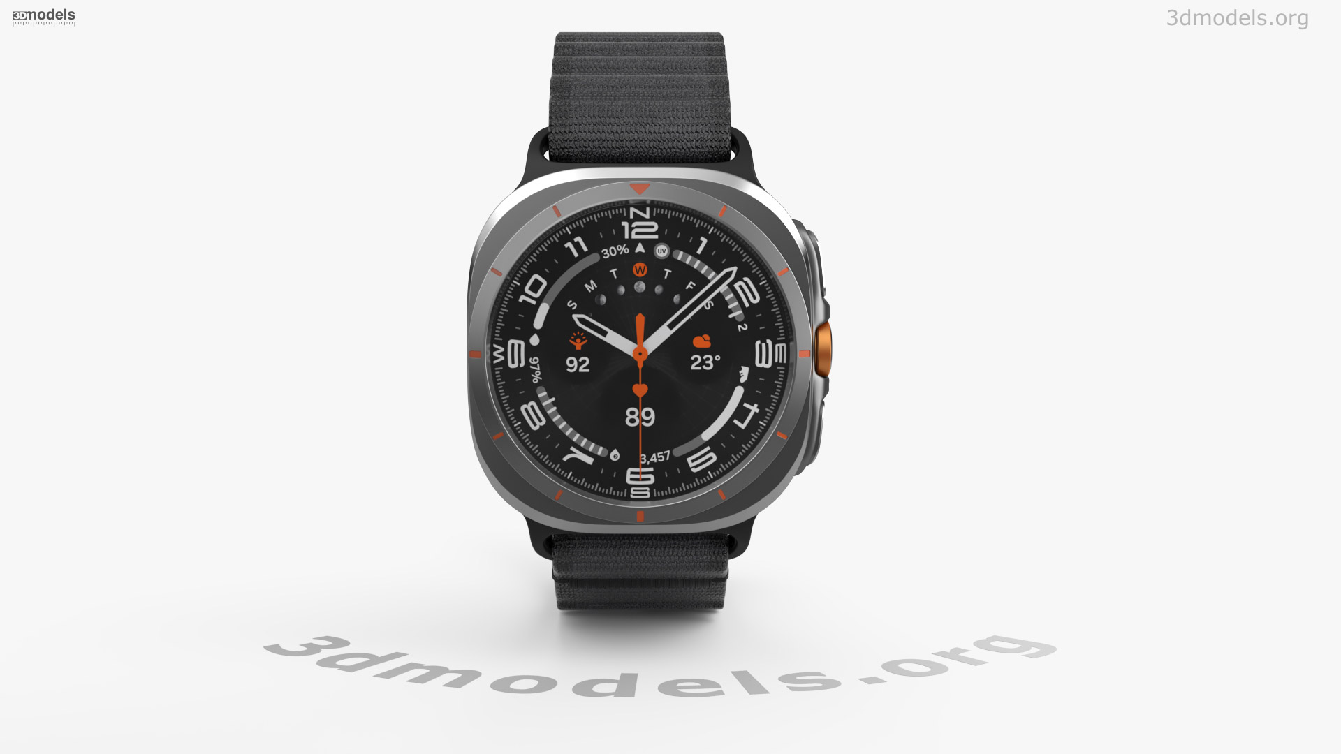 360 view of Samsung Galaxy Watch Ultra Titanium Gray Case Trail Band ...