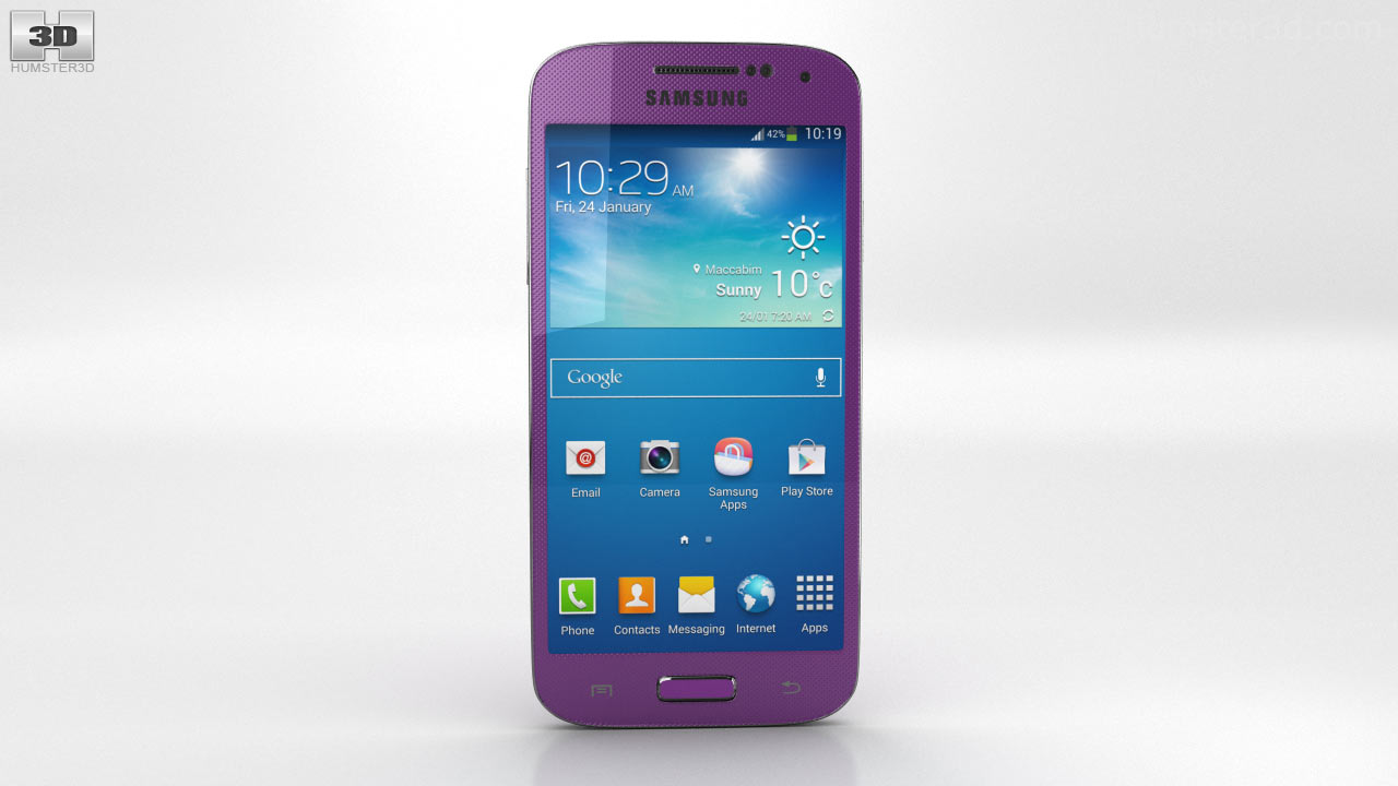 360 view of Samsung Galaxy S4 Mini Purple 3D model - 3DModels store