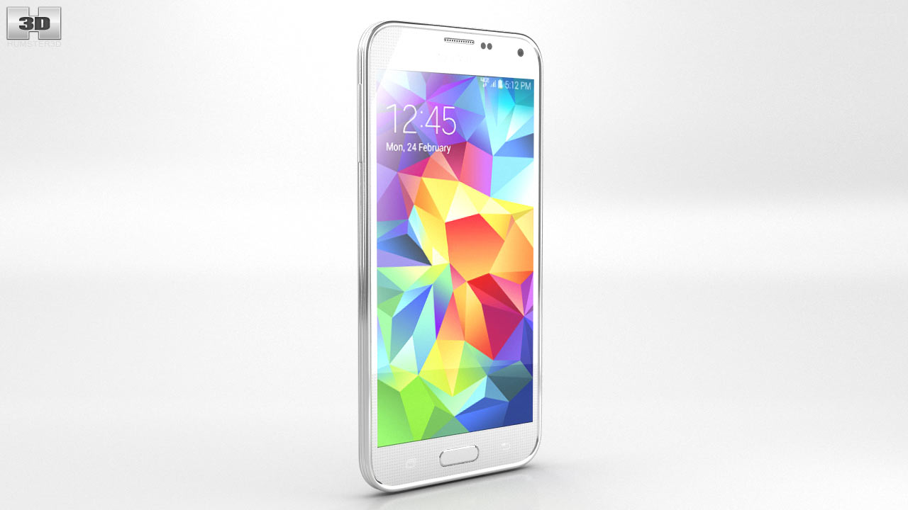 360 view of Samsung Galaxy S5 (Verizon) Shimmery White 3D model ...