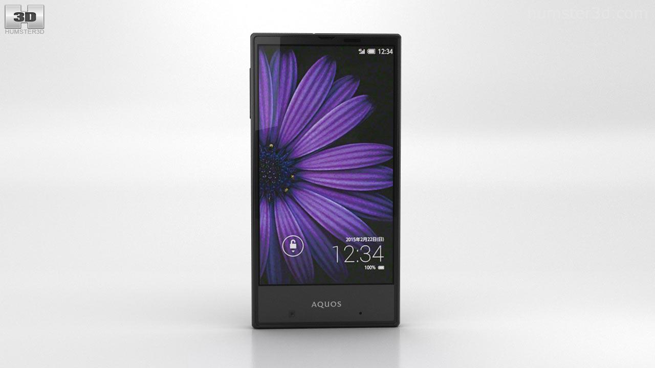 360 view of Sharp Aquos Serie mini SHV31 Black 3D model - 3DModels store