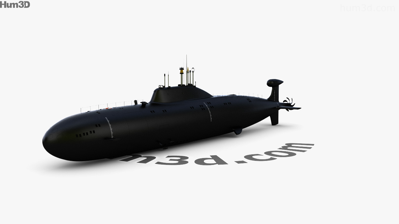 360 view of Akula-class submarine 3D model - 3DModels store