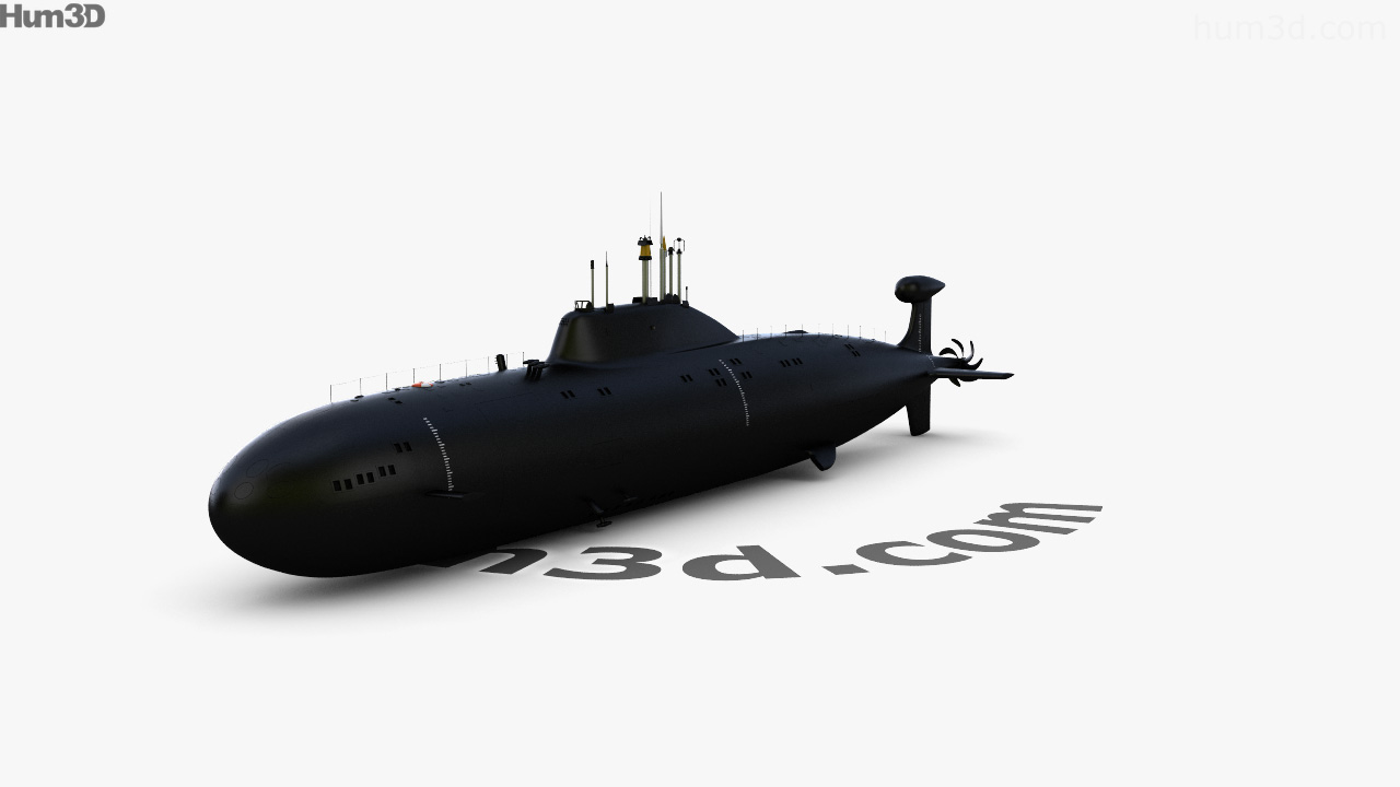 360 view of Akula-class submarine 3D model - 3DModels store