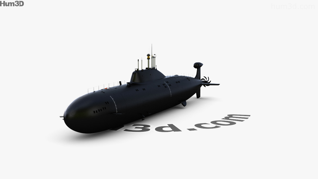 360 view of Akula-class submarine 3D model - 3DModels store