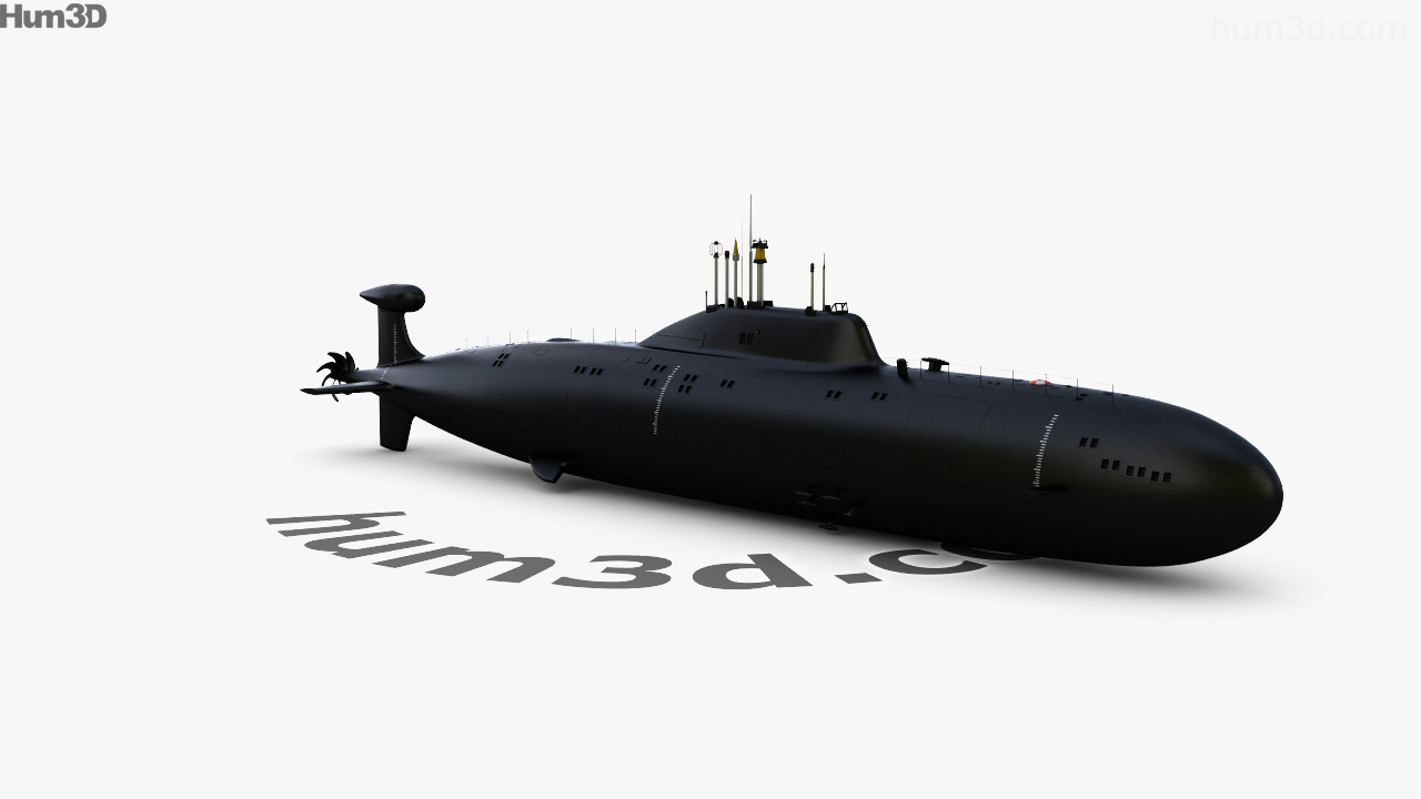 360 view of Akula-class submarine 3D model - 3DModels store