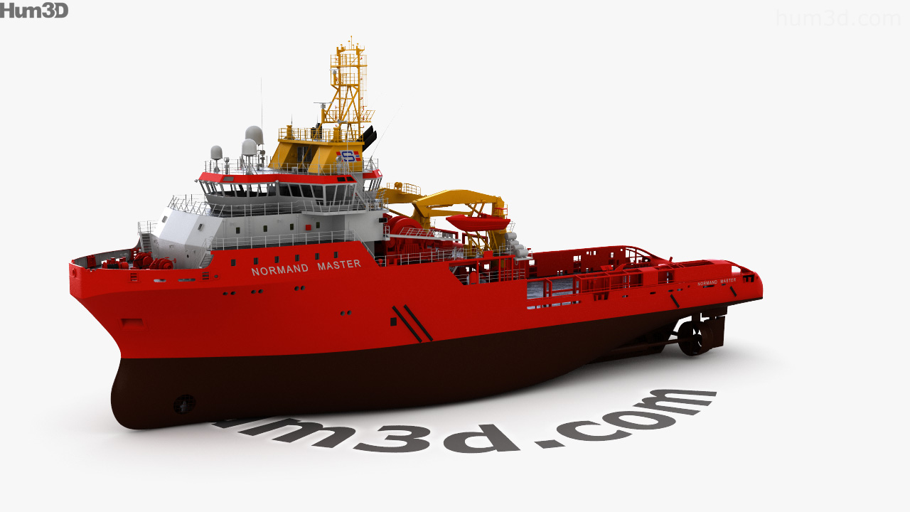 360 view of Anchor handling tug supply vessel 3D model - 3DModels store