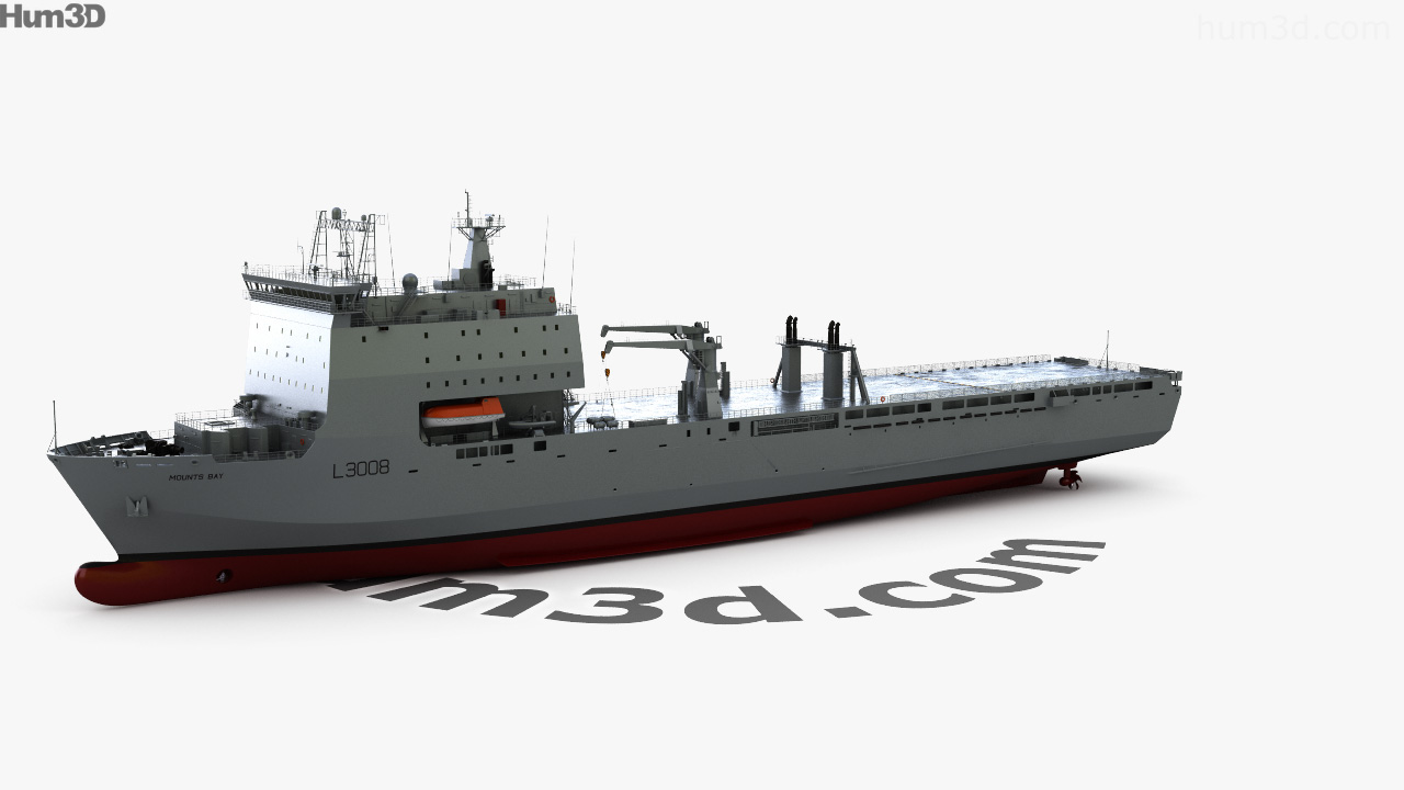 360 view of Bay-class landing ship 3D model - 3DModels store