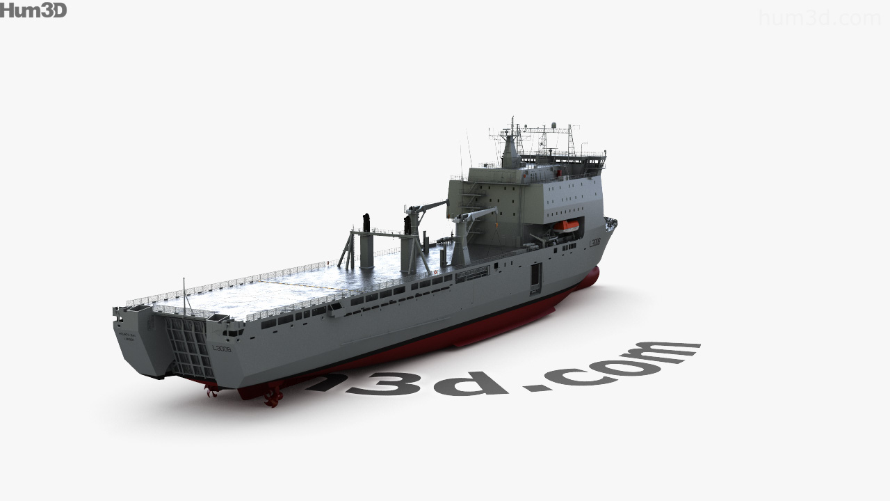 360 view of Bay-class landing ship 3D model - 3DModels store