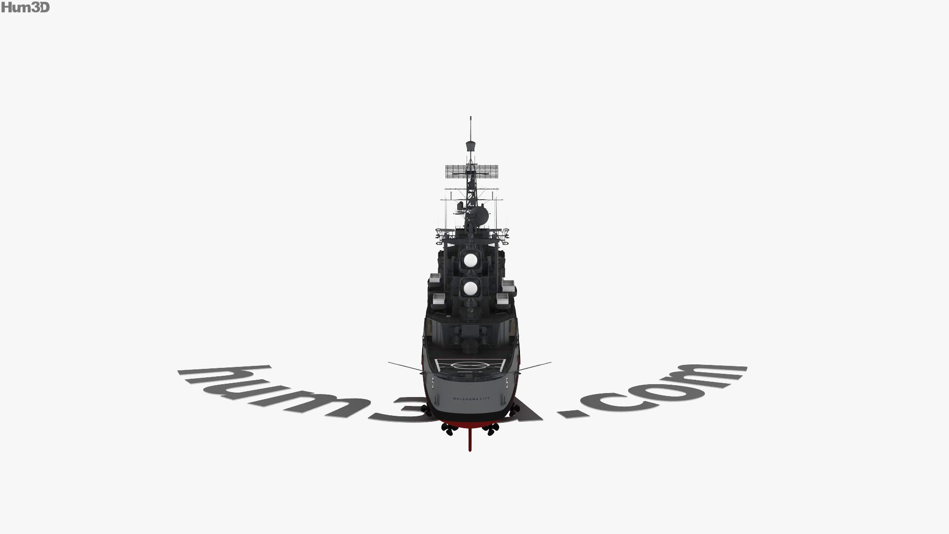 360 view of Cleveland-class cruiser 3D model - 3DModels store