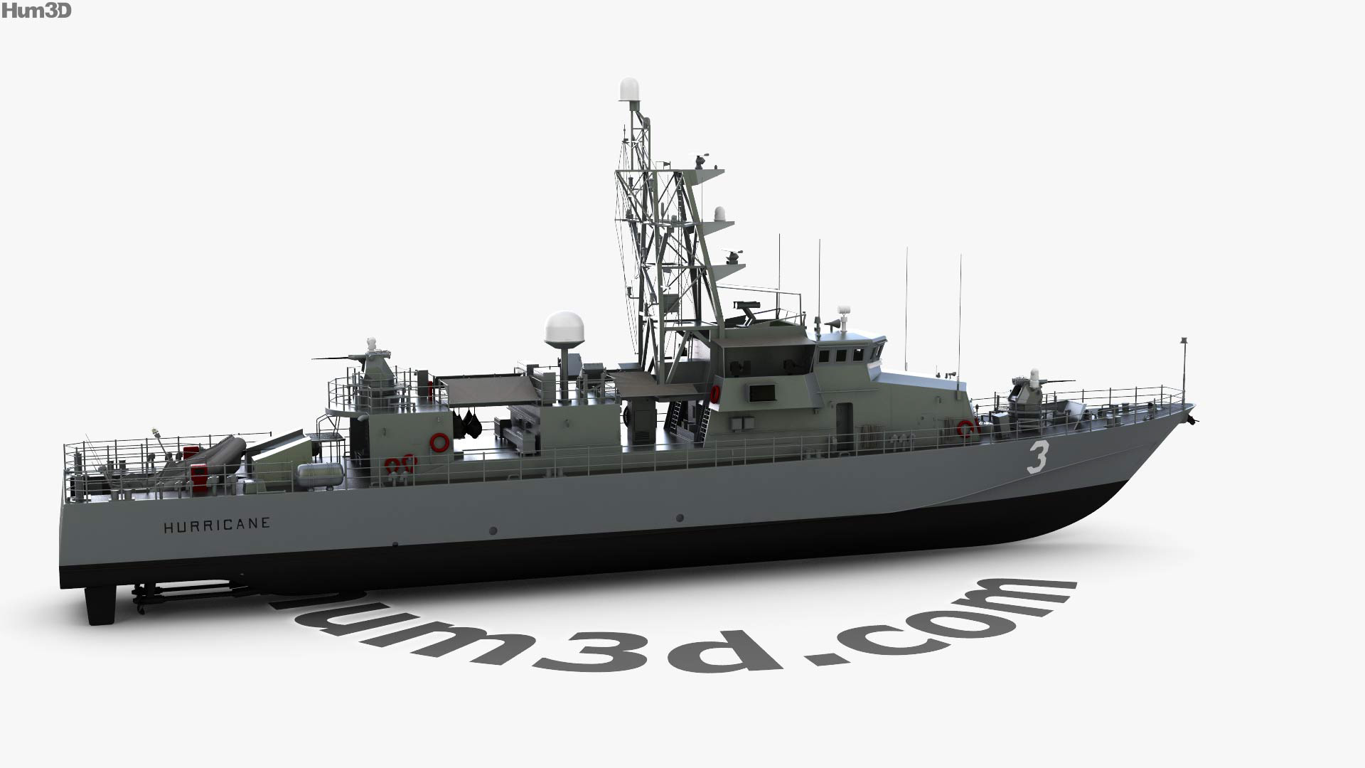 360 view of Cyclone-class patrol boat 3D model - 3DModels store