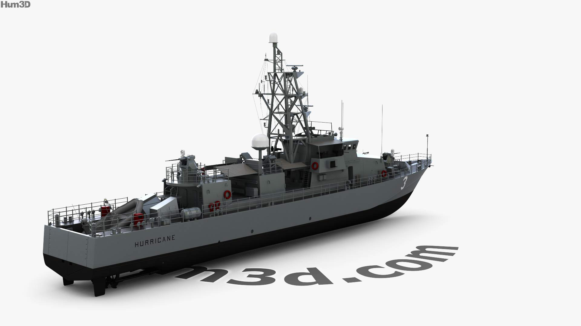 360 view of Cyclone-class patrol boat 3D model - 3DModels store
