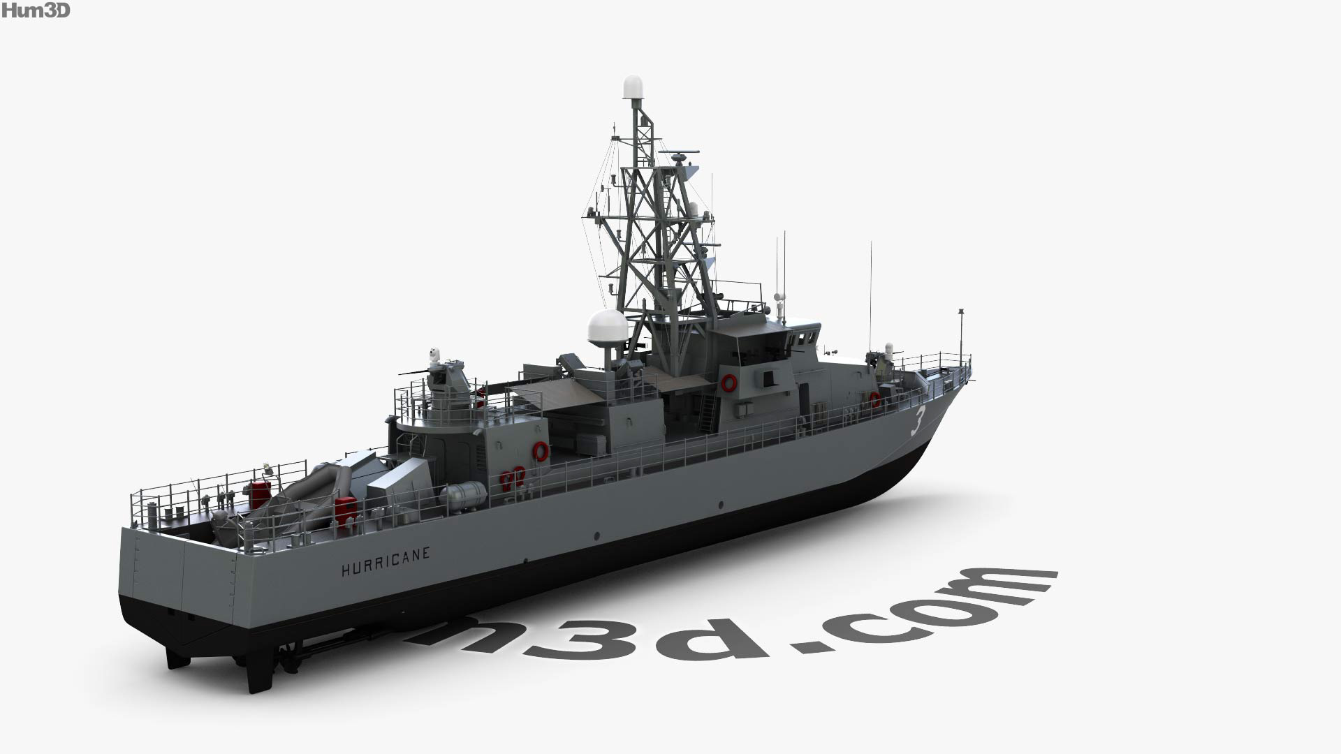 360 view of Cyclone-class patrol boat 3D model - 3DModels store