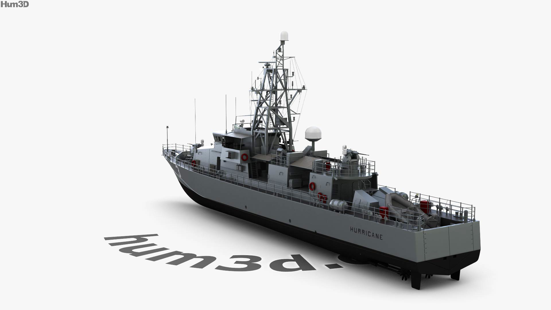 360 view of Cyclone-class patrol boat 3D model - 3DModels store