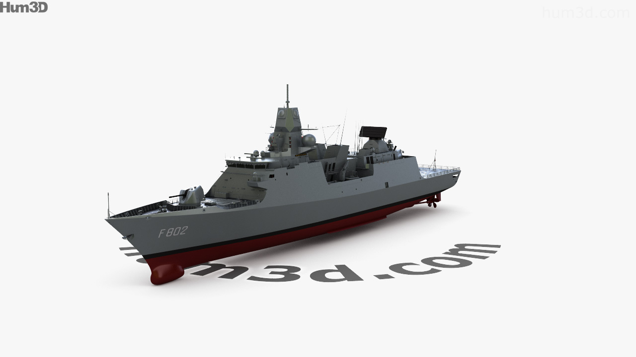 360 view of De Zeven Provincien-class frigate 3D model - 3DModels store