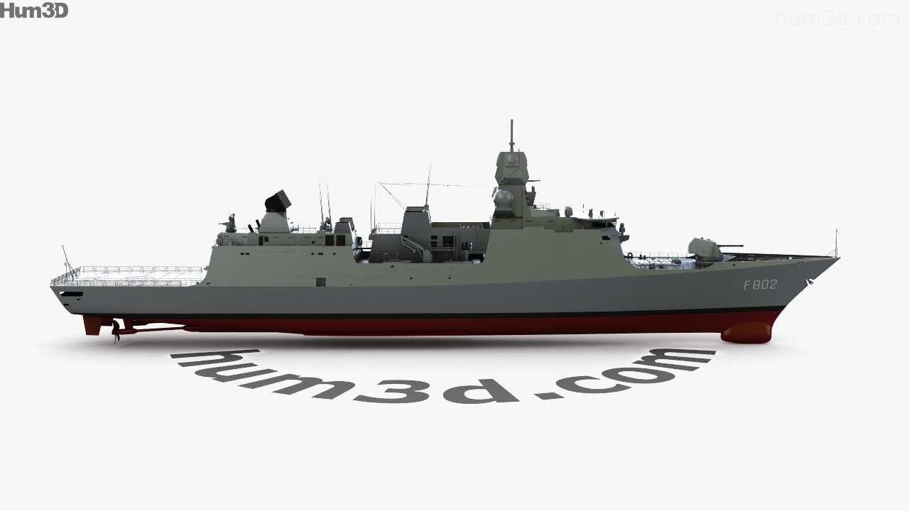 360 view of De Zeven Provincien-class frigate 3D model - 3DModels store
