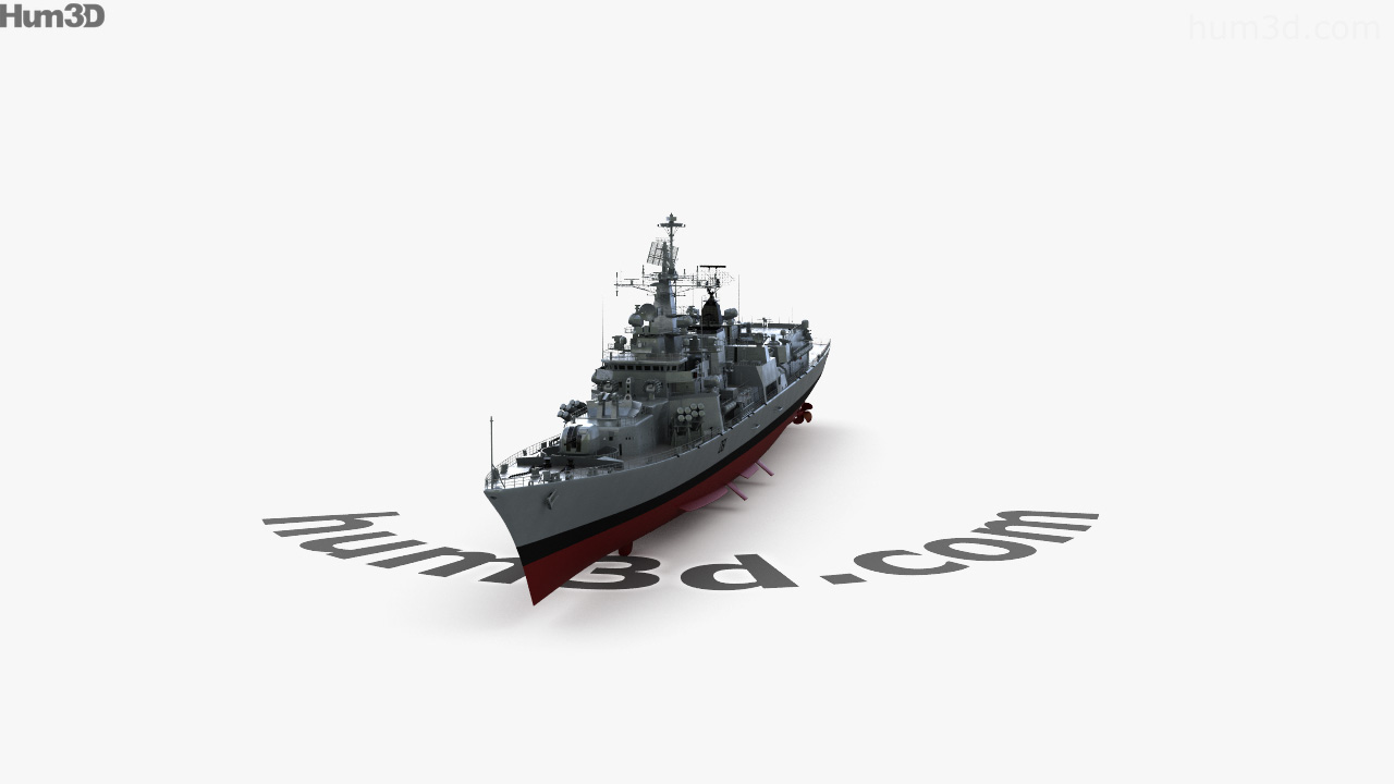 360 view of Delhi-class destroyer 3D model - 3DModels store