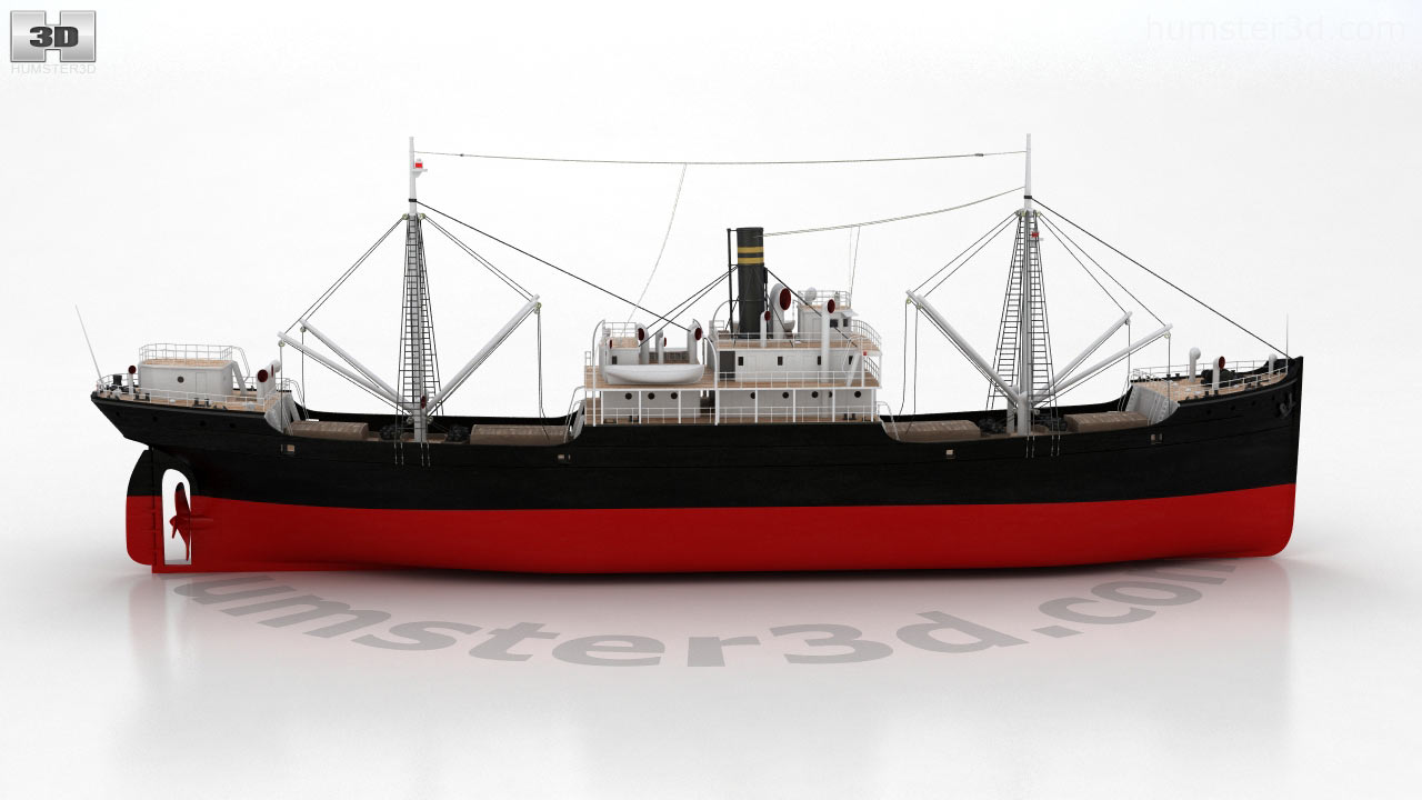 360 view of Ferris Cargo Ship 3D model - 3DModels store