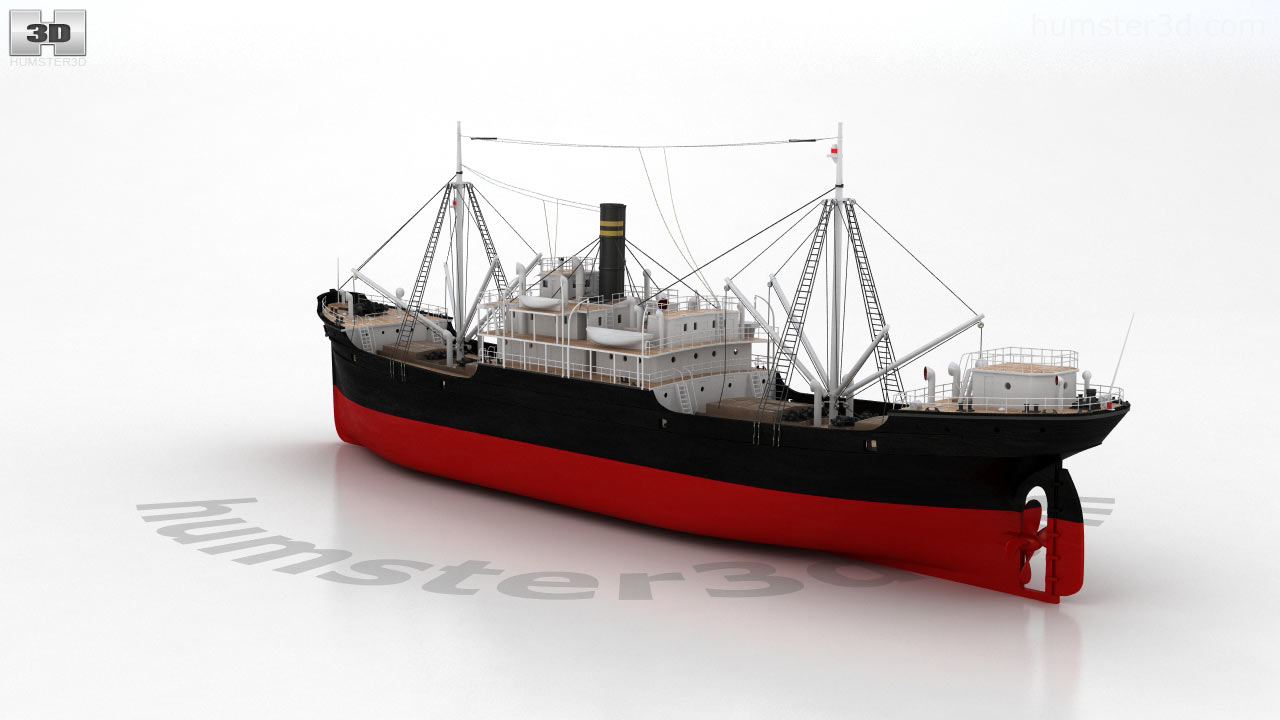 360 view of Ferris Cargo Ship 3D model - 3DModels store