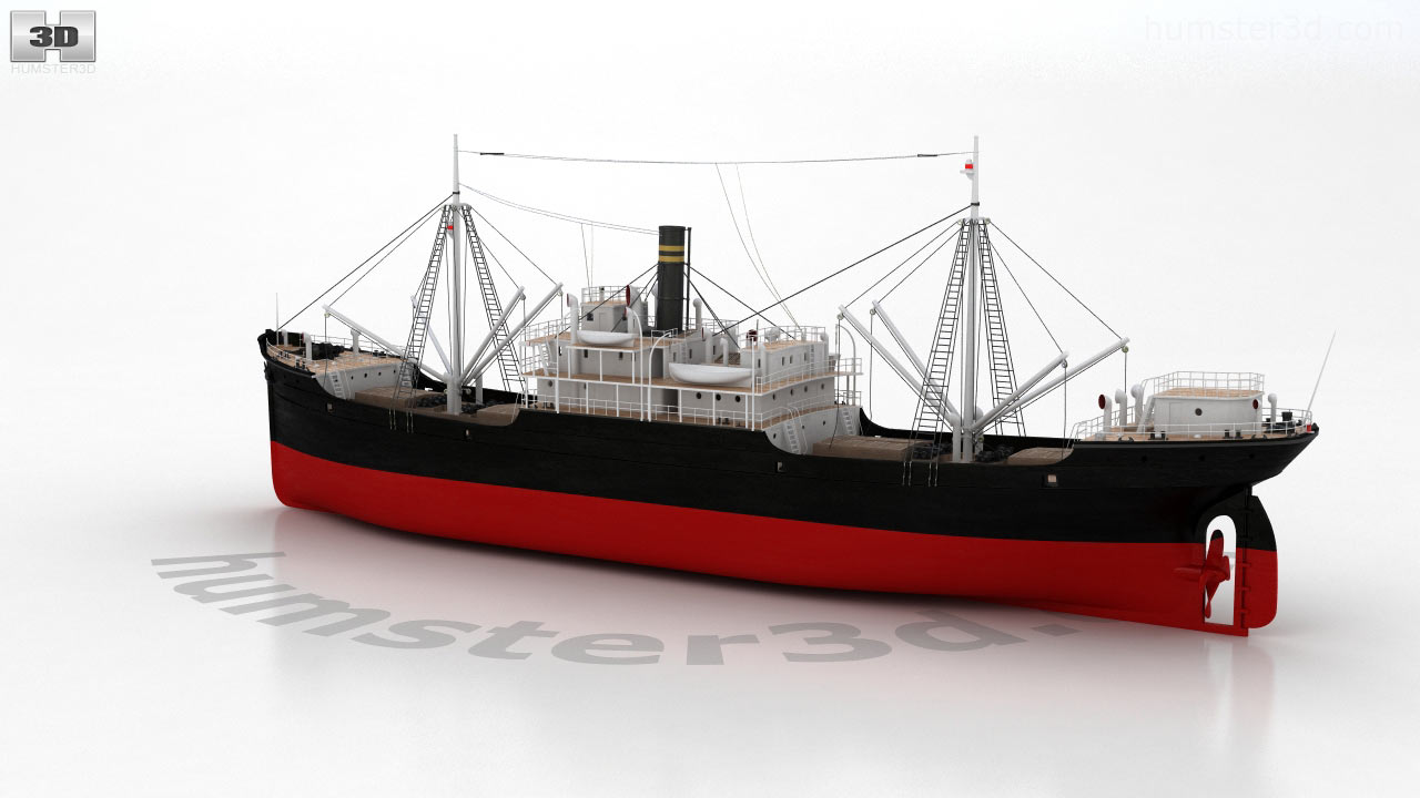 360 view of Ferris Cargo Ship 3D model - 3DModels store