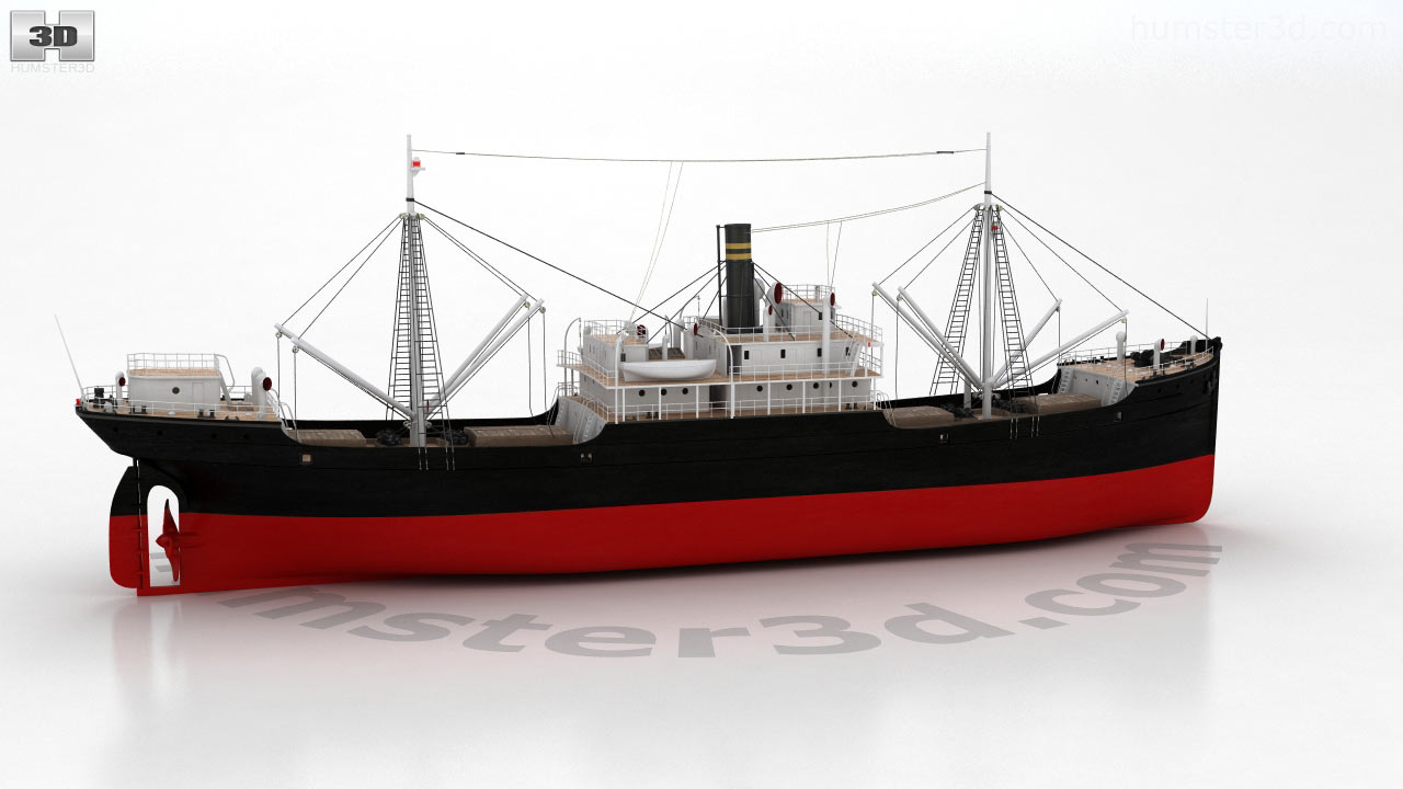 360 view of Ferris Cargo Ship 3D model - 3DModels store